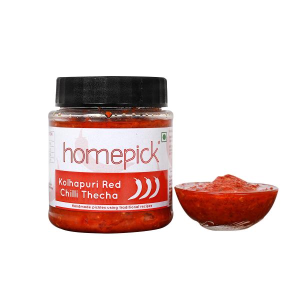 Homepick Kolhapuri Red Chilli Thecha Homepick Pickles 250g - JioMart
