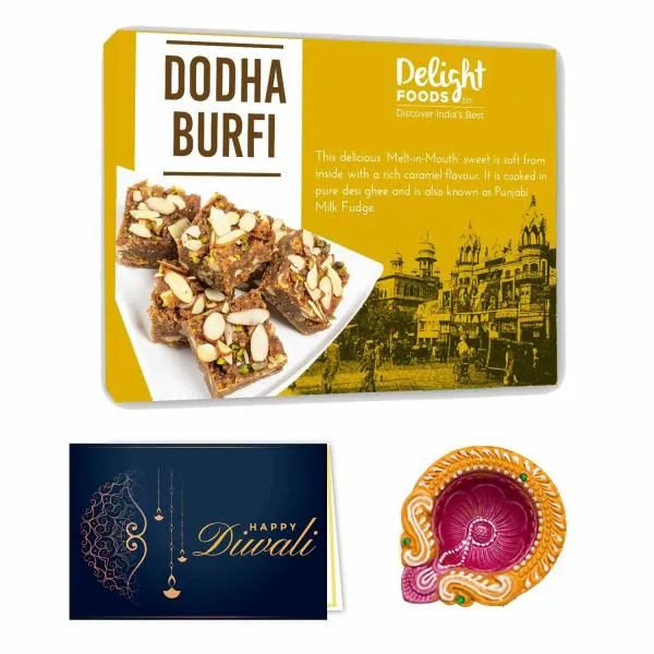 Delight Foods Dodha Barfi (Dhoda Burfi) 250g | Diwali Greeting Card ...