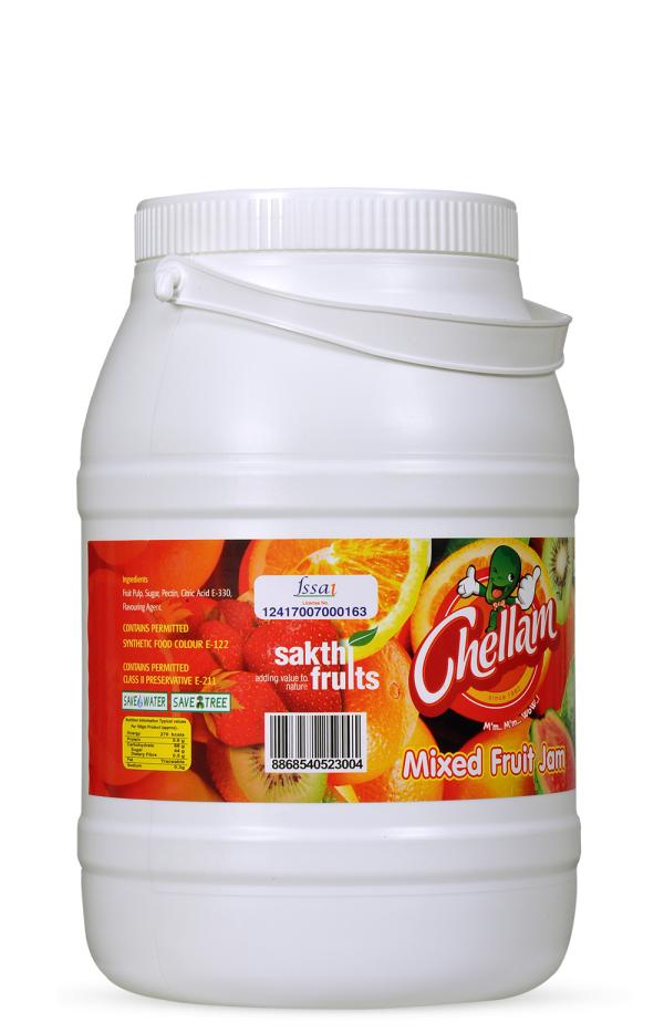 Chellam Mixed Fruit Jam 4KG - JioMart