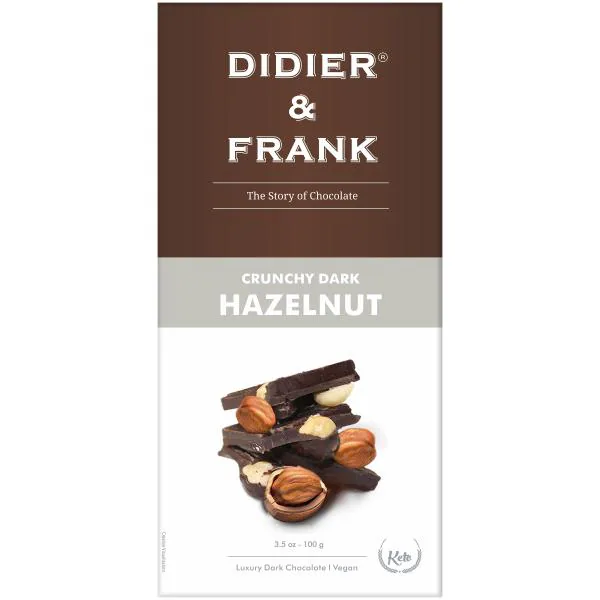 Didier & Frank Crunchy Hazelnut Dark Chocolate, 100g - JioMart