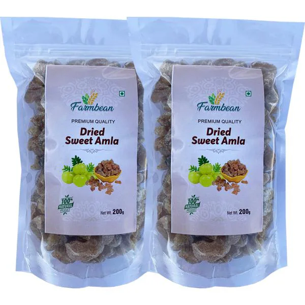 Farmbean Dried sweet amla 400gms (Pack of 2) |Dehydrated Sweet Amla ...