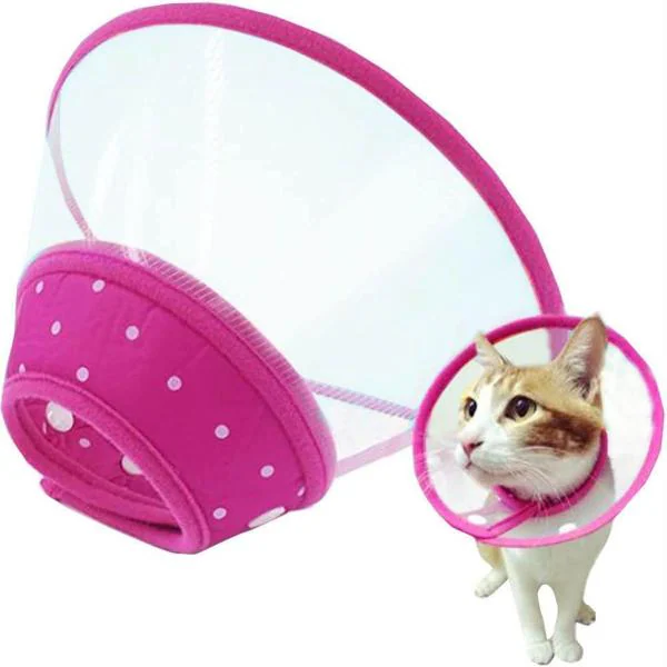 Pets Empire Pet Plastic Cone Recovery With Dots Design Soft Edge For ...