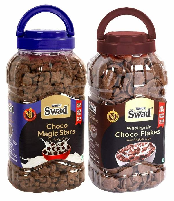 Swad Choco Magic Stars & Choco Flakes (Multigrain Chocos Moon Stars ...