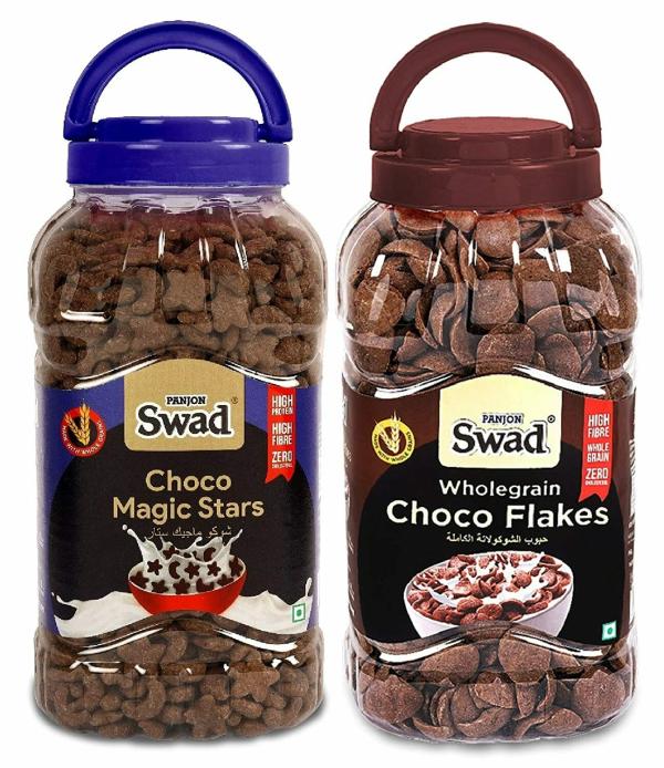 Swad Choco Magic Stars & Choco Flakes (Multigrain Chocos Moon Stars ...
