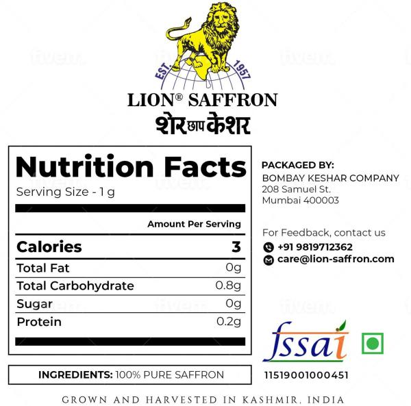 Lion Grade A Plus Lacha Kashmiri Kesar For Pregnant Women, Biryani And ...