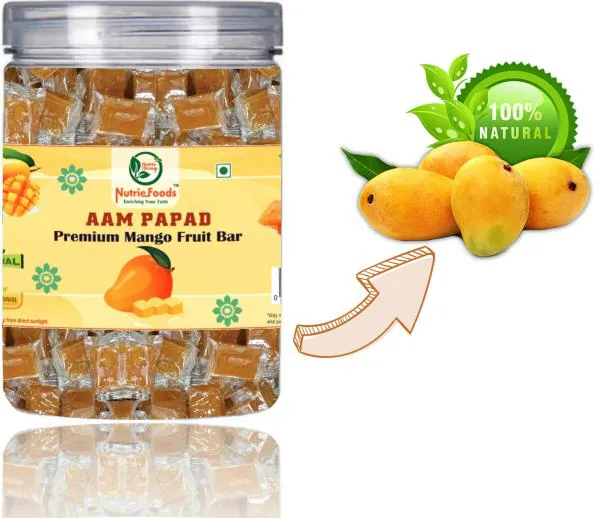 Nutriefoods Aam Papad | 100% Natural Fruit Pulp | Premium Mango Fruit ...