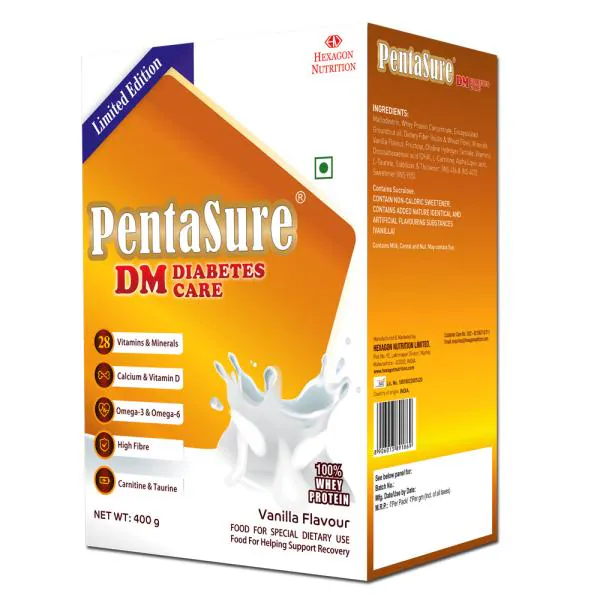 PentaSure DM Diabetic Care Vanilla Flavour Limited Edition 400gm (Pack ...