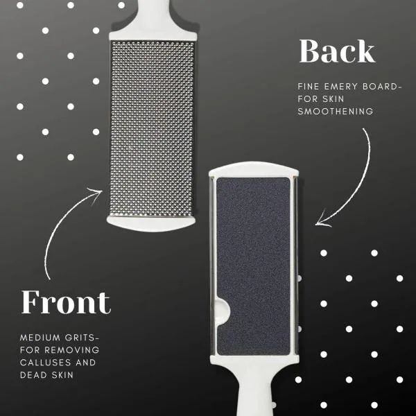 TRITON Professional Dual Sided Foot Scrubber,Filer with Steel and Emery ...