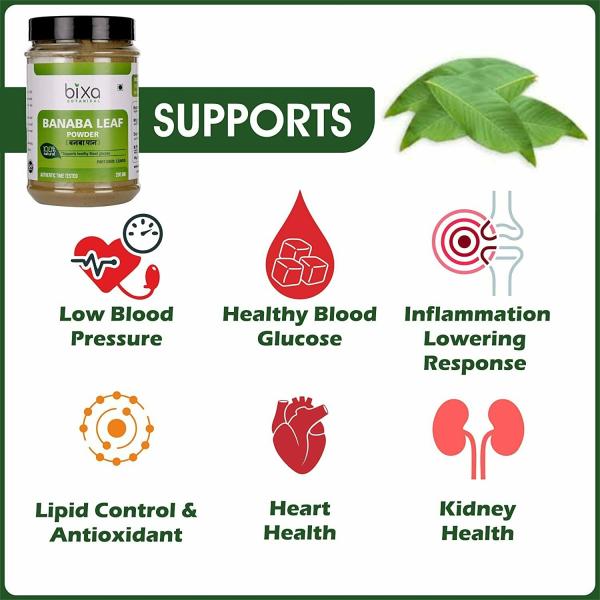 Bixa Botanical Banaba Leaf Powder Lagerstroemia Speciosa, Supports ...