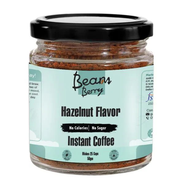 Beans Berry Coffee 50 GM Hazelnut Flavored Coffee - Instant Coffee ...