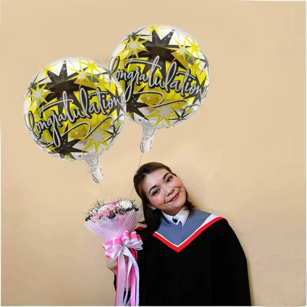 AMFIN (Pack of 2) Congratulations Decorations / Congratulations foil ...