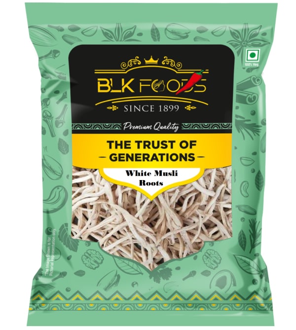 BLK Foods Select 100g Safed Musli Roots | 100% Natural Jadibuti ...