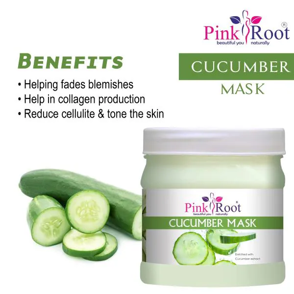 Pink Root Men and Women Cucumber Mask Enriched with Cucumber Extract ...