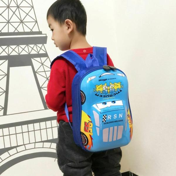 Geekmonkey Car Shaped Backpack Blue- 3D Graphics BackPack - JioMart
