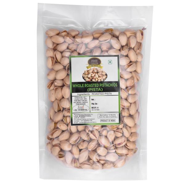 Food Essential Whole Roasted Gently Salted Iranian Pistachios (Pista), 500 gm. - JioMart
