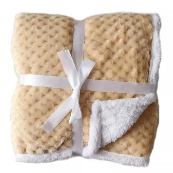 BRANDONN Beige Zigzag Microfiber Wrapper 100 cm x 80 cm (0-12 M) - JioMart