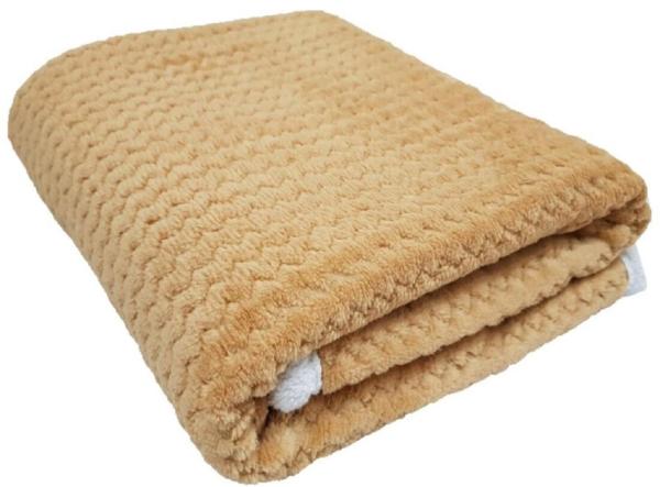 BRANDONN Beige Zigzag Microfiber Wrapper 100 cm x 80 cm (0-12 M) - JioMart