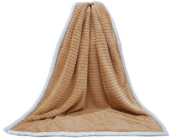 BRANDONN Beige Zigzag Microfiber Wrapper 100 cm x 80 cm (0-12 M) - JioMart