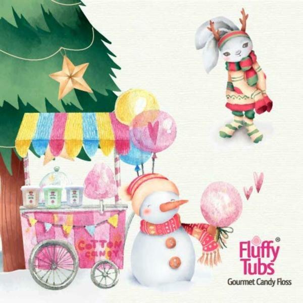 Fluffy Tubs Cotton Candy / Candy Floss Matcha, Blueberry and Red Velvet ...