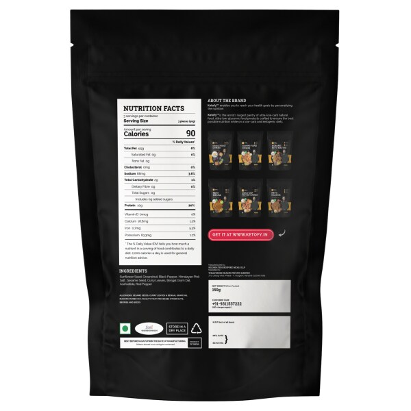 Ketofy - Keto Masala Nippat Snack (150g) | Ultra-Low Carb Keto Snacks ...