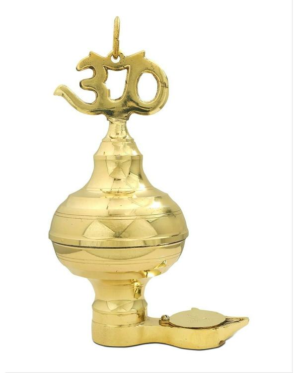 DMI’s Gold Brass Akhanda Jyothi Diya with Perfect Cup 1.5L - JioMart