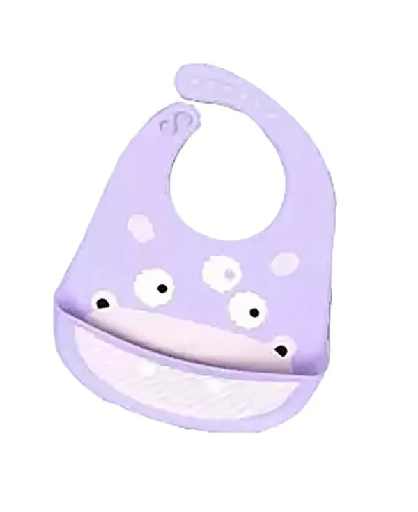MY NEWBORN Baby Silicon Bibs (Purple) | Feeding Infants and Toddlers| 0 ...
