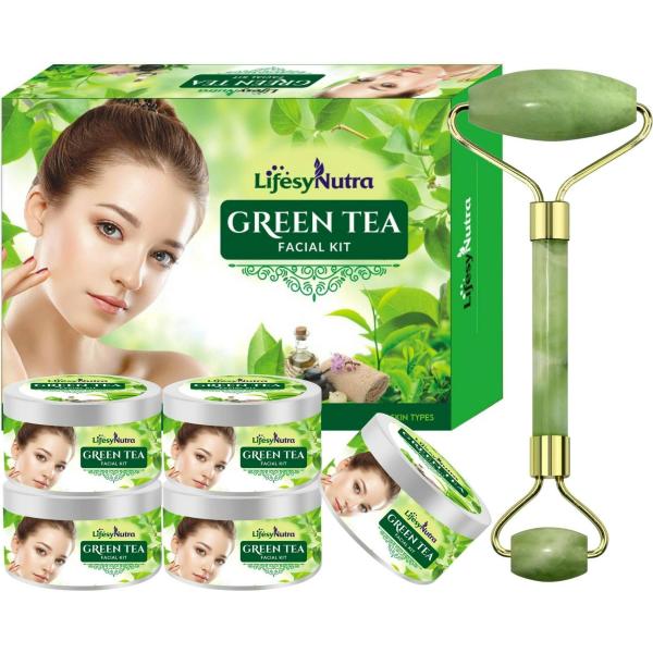 Lifesy Nutra Green Tea Facial Kit 250g, Roller Facial Face Therapy ...