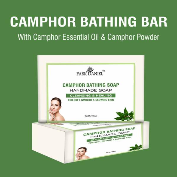 Park Daniel Camphor Bathing Bar Soap For Soft, Smooth And Glowing Skin, 100 G Each (Pack Of 5 ...