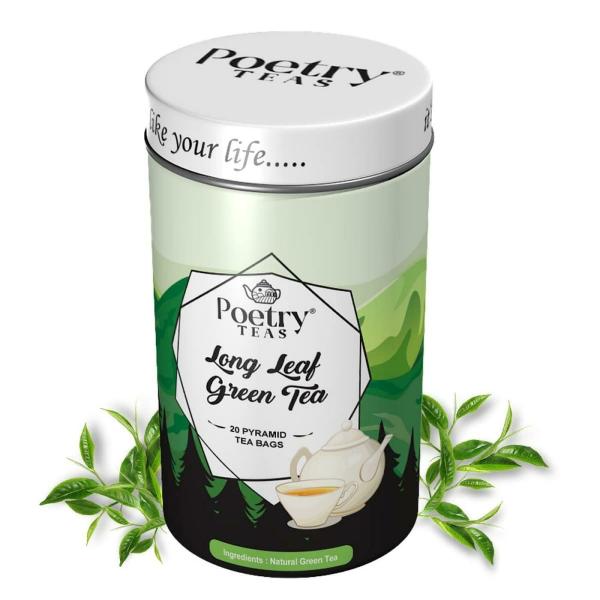 Poetry Teas Long Leaf Green Tea Body Cleanse And Boost Immunity (Pack Of 20 Pyramid Teabags ...