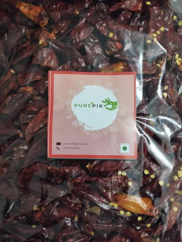 Pure Pik Dry Red Chilli Whole, Hand Picked, Red Chilli Whole, Dry Red ...