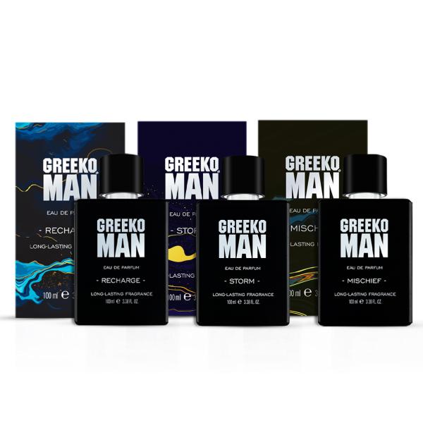 Greeko Man Eau De Perfum(Recharge, Strom, Mischief)100ML each - JioMart