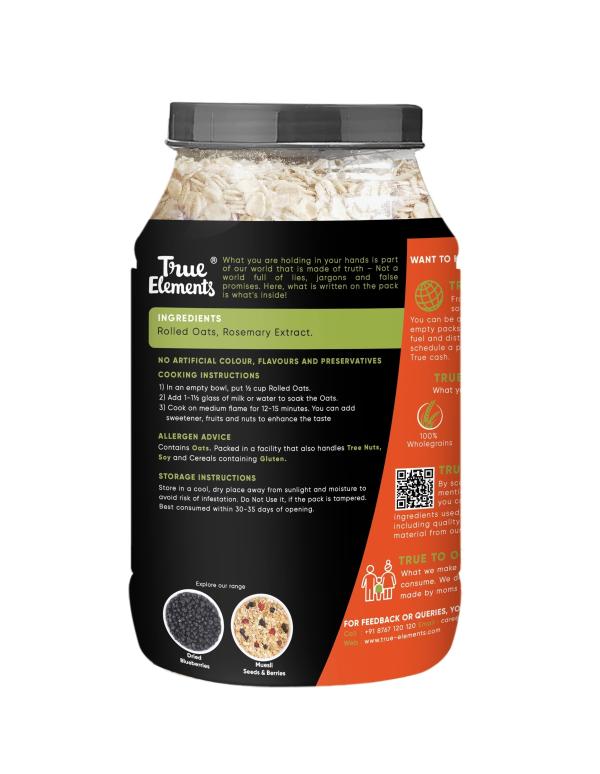 True Elements Rolled Oats 1.2kg - JioMart