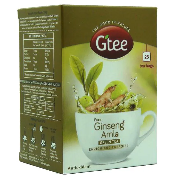 GTEE Green Tea Bags - Ginseng, 25 Tea bags - JioMart