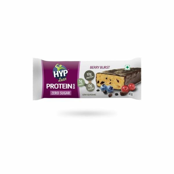 HYP Zero Sugar Protein Bars - Berry Burst - Box of 6 Bars Protein Bar 1 ...