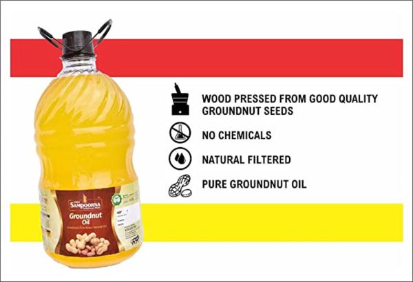 Veer Sampoorna Groundnut Cooking Edible Oil, 5 L - JioMart