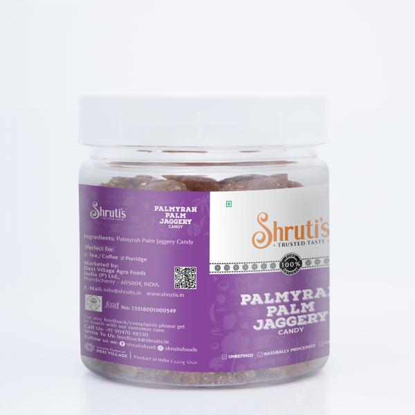 Shrutis Palmyra Palm Jaggery Candy / Palm Sugar Crystals 250Grams Jar ...