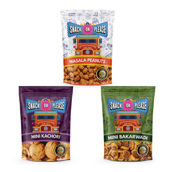 Snack Ok Please - 3-In-1 Crunchy-Munchy Special Combo Pack of 3 - JioMart