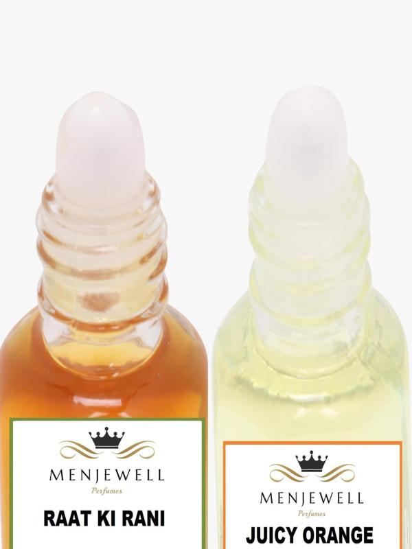 Menjewell Combo Pack Of 2PCs Attar(Raat Ki Rani 5ML,Juicy Orange 5ML ...