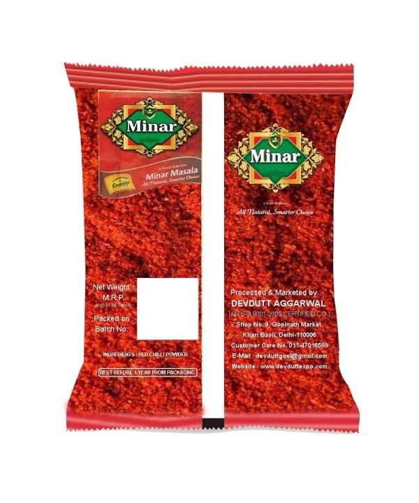 Minar 100% Natural Kashmiri Red Chilli Powder (Lal Mirch - Sabut)100g ...