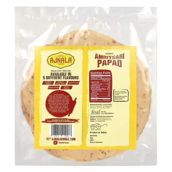 Ajnala Handmade Lahsun Papad - 200g Pack - JioMart