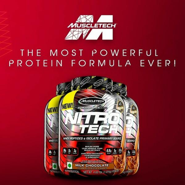 -Muscletech Performance Series Nitro Tech Milk Chocolate 4Lbs (1.81Kg ...