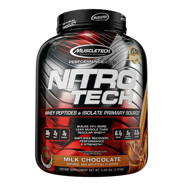 -Muscletech Performance Series Nitro Tech Milk Chocolate 4Lbs (1.81Kg ...