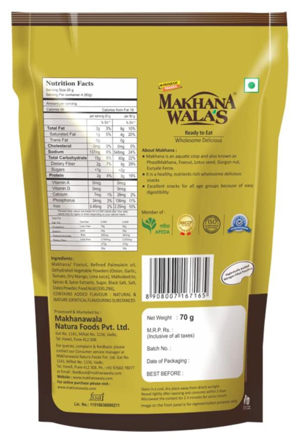 Makhanawala's Roasted & Flavoured Makhana (Foxnuts) | Gorgon nut ...