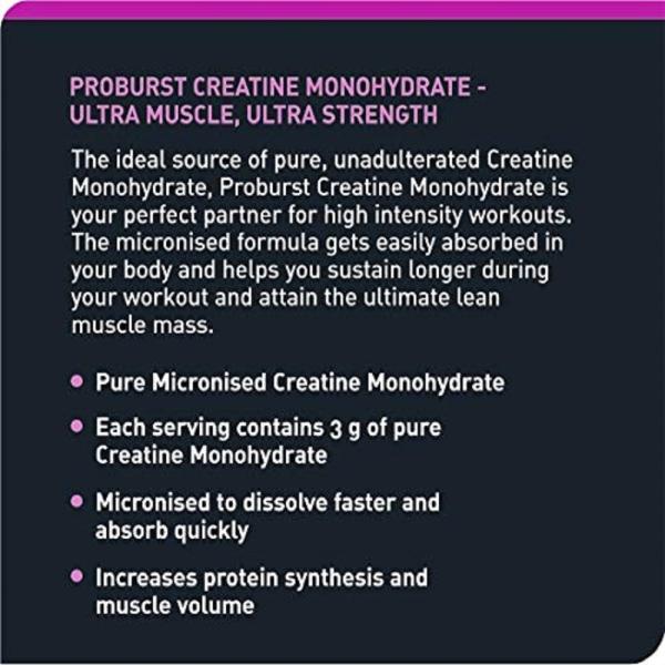 Proburst Creatine Monohydrate Supplement Powder 250 g - JioMart