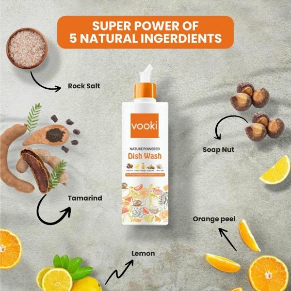 Vooki Nature Powered Natural Dish Wash Gel, No Preservatives, No ...