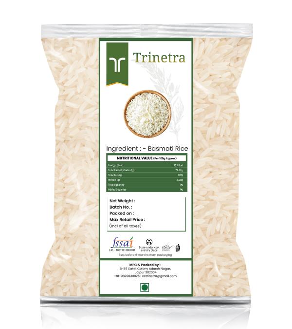 Trinetra Best Quality Basmati Rice -5Kg (Packing) Basmati Chawal (5000 ...