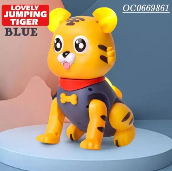 MIMY Tiger Cartoon Plastic Animal Children Electric Toy with Light and ...