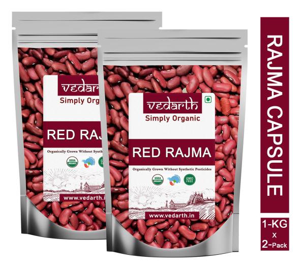 Vedarth Organic Red Rajma (Whole) (2000 g) - JioMart