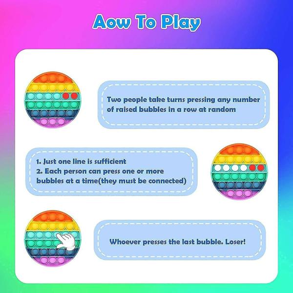 Tormeaw Multicolor Silicone Fidget Pop It Sensory Toy (36 Months - 12 ...