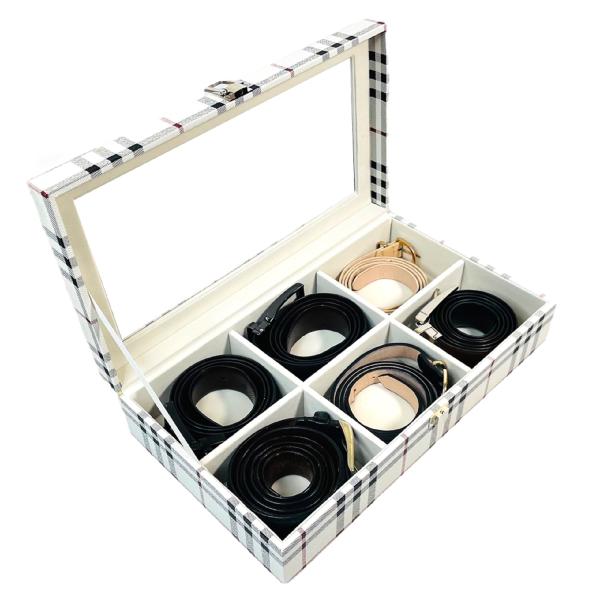 La Trove Wood Case for 6 Pocket Open Belts and Accessories Storage ...